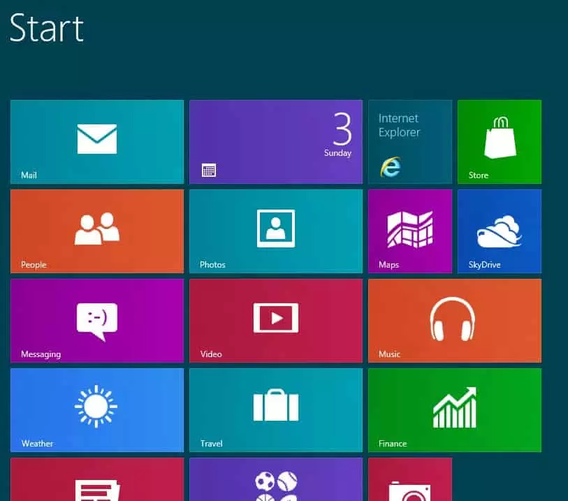 Windows 8: Ekrani i fillimit nuk është përfundimtar 21868_1