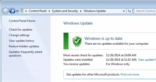 Windows güncelleme ayarlarını değiştir