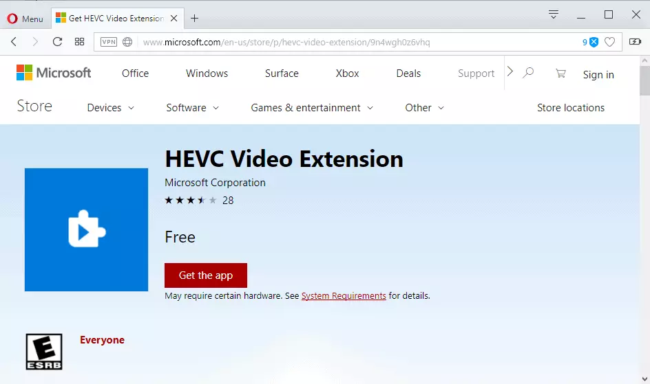 hevc video uitbreiding