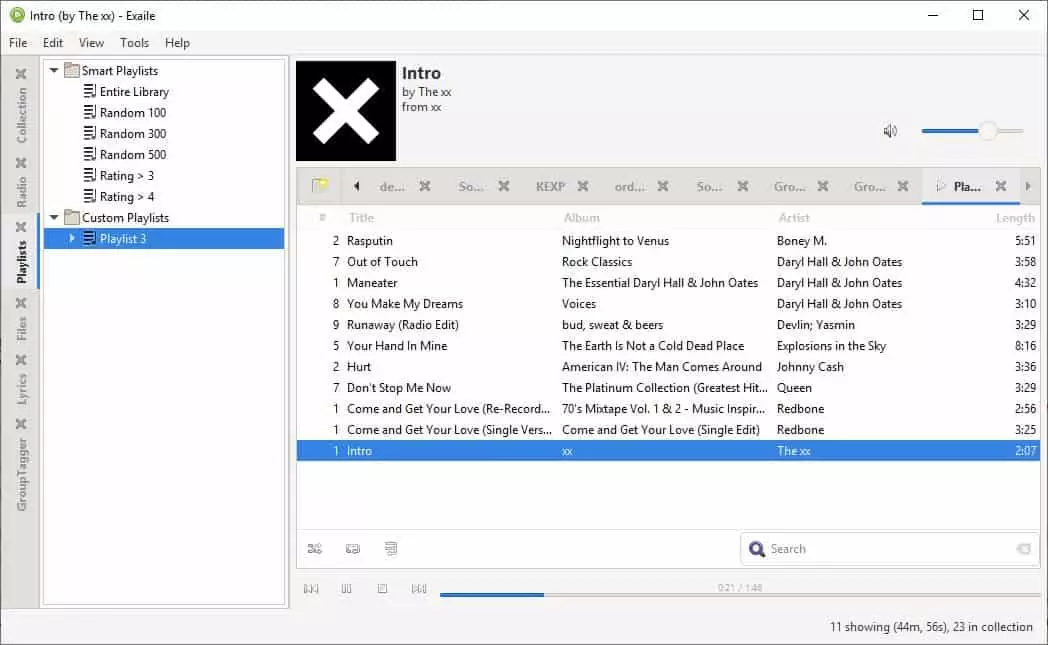 Exaille music player