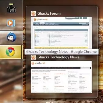 A Windows 7 tálca bélyegképei hozzáadva a Google Chrome-hoz 22000_1