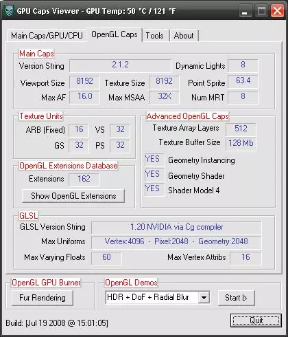 GPU क्याप्स दर्शक