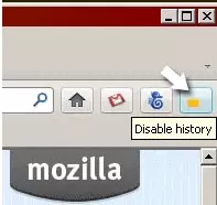 דיסייבאַל געשיכטע Firefox