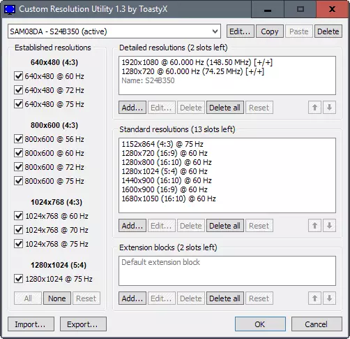 utilitas resolusi custom