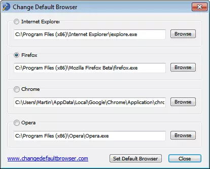 hloov default browser