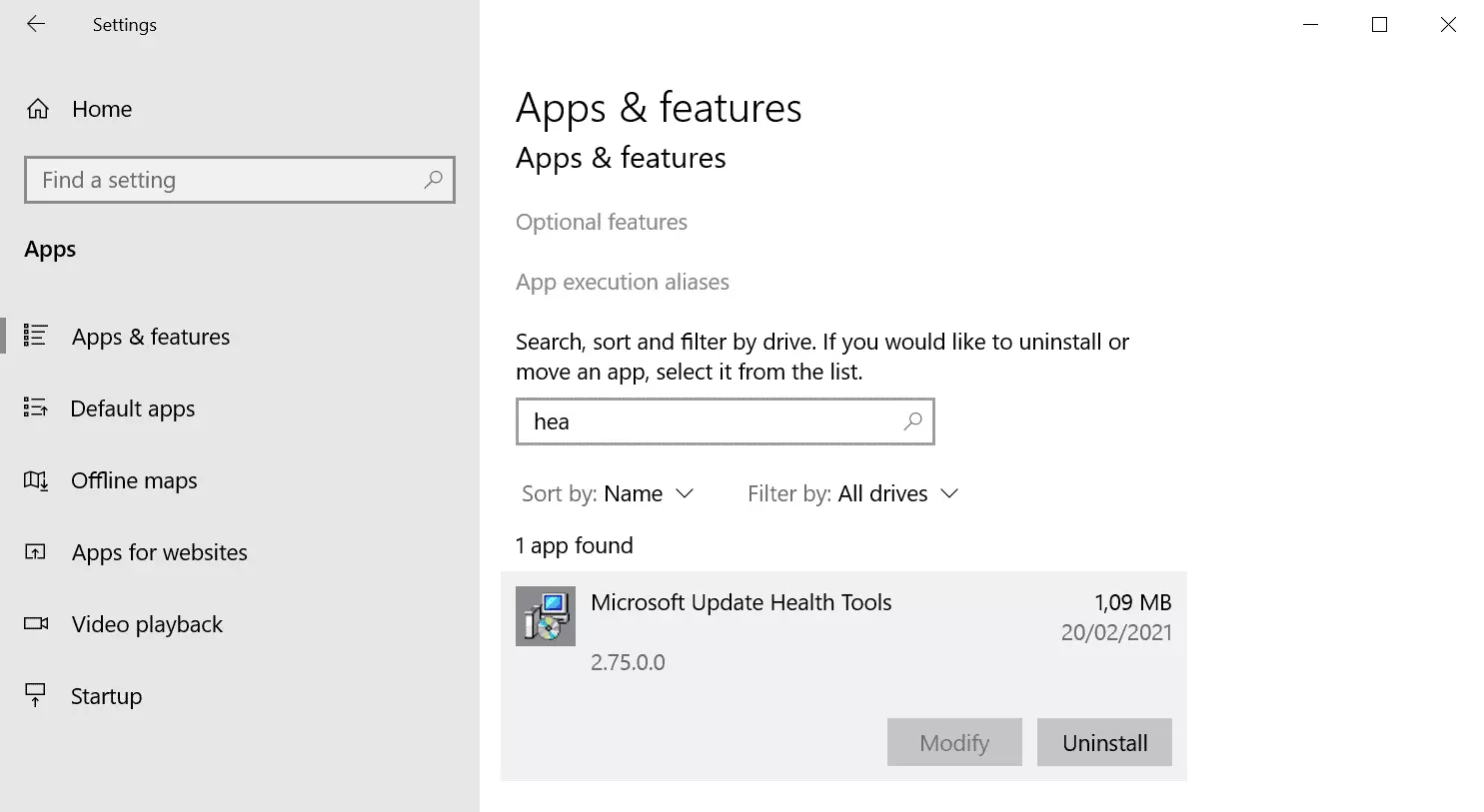 mga tool sa kalusugan ng pag-update ng microsoft