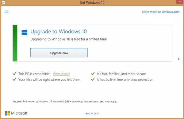 pag-upgrade sa windows 10