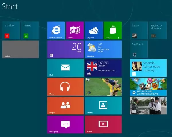 windows 8 مېترو نەق مەيدان كاھىشلىرى