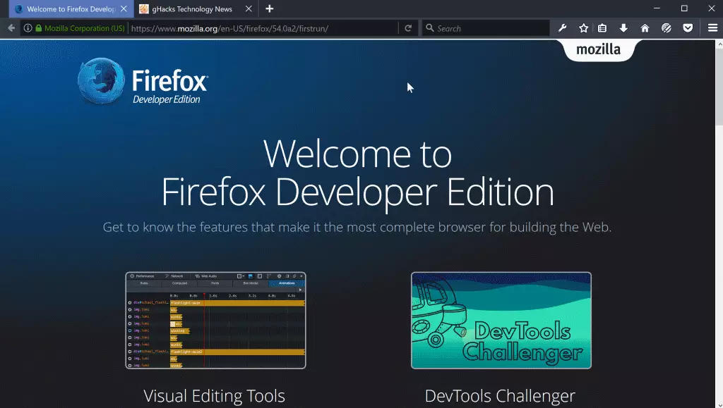 firefox developer editon ləğvi