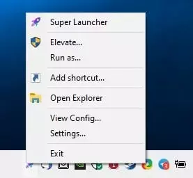 SuperLauncher тавиурын цэс