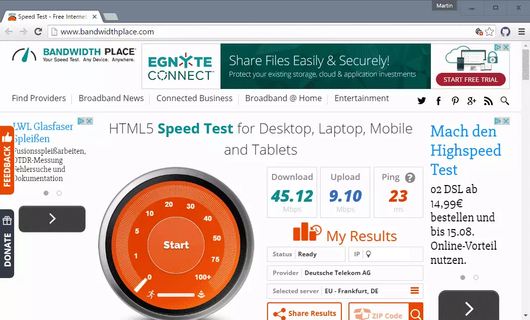 toerana bandwidth