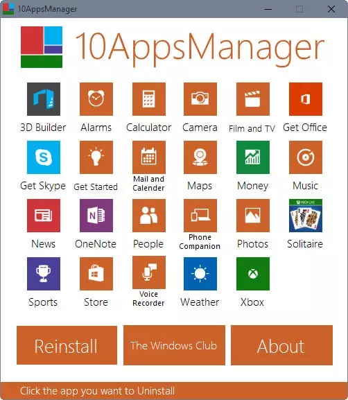 gestore di app di Windows 10