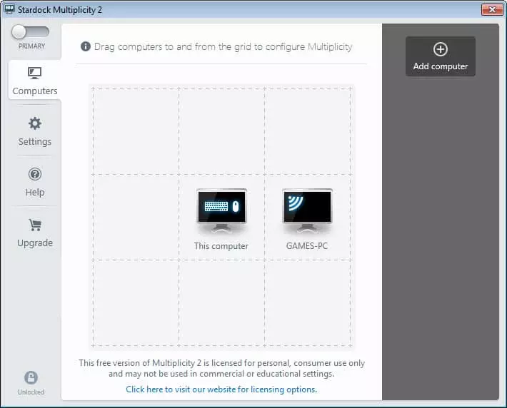 Stardock Multiplicity，用一个鼠标和键盘控制两台计算机