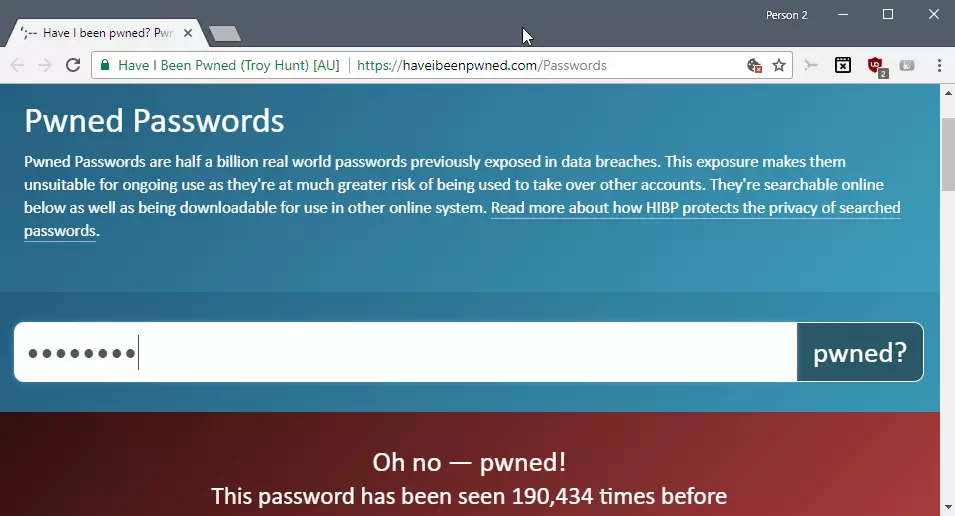 pwned passord