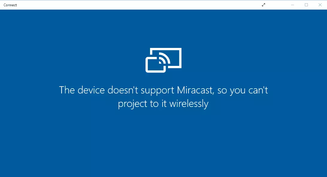 o dispositivo non é compatible con miracast