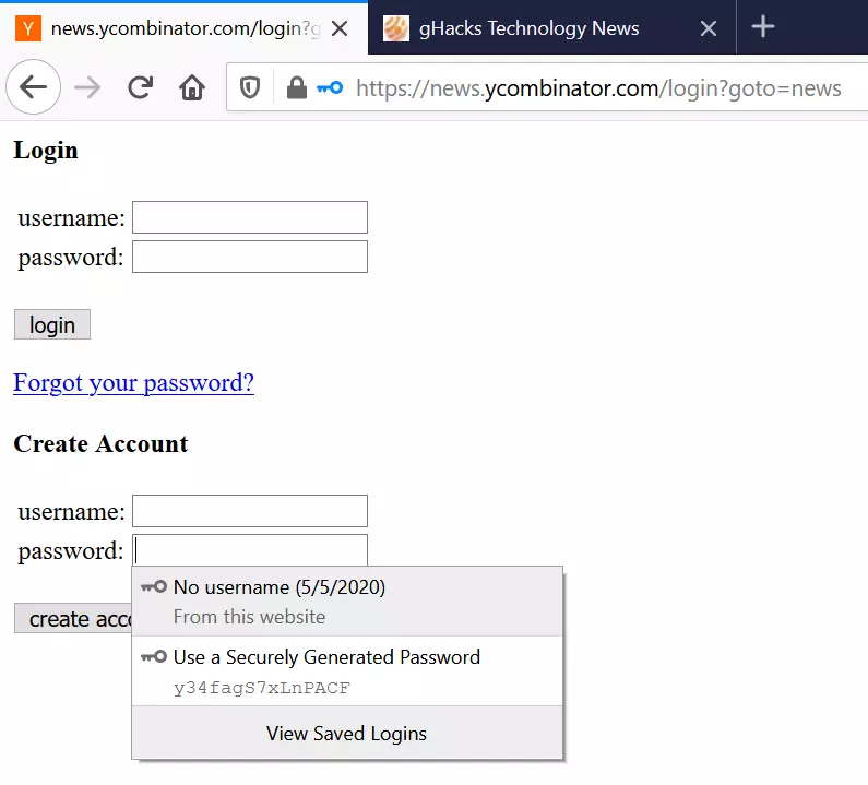 Firefox-Passwort-Manager