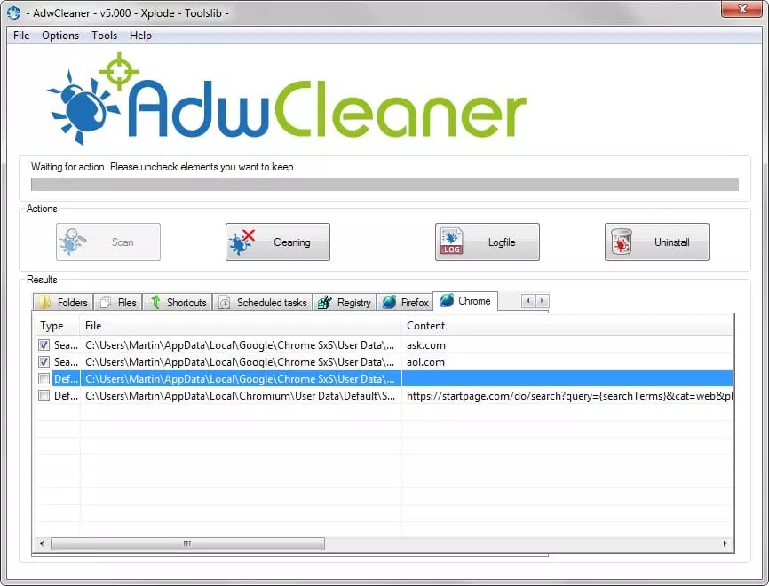 សារធាតុ adwcleaner ៥