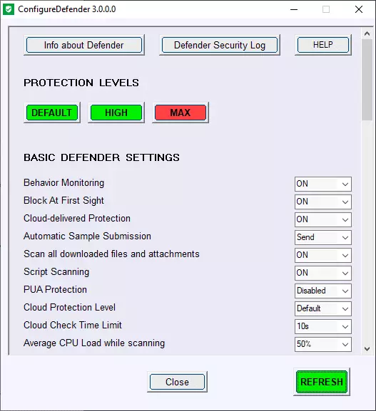 להגדיר את Defender 3