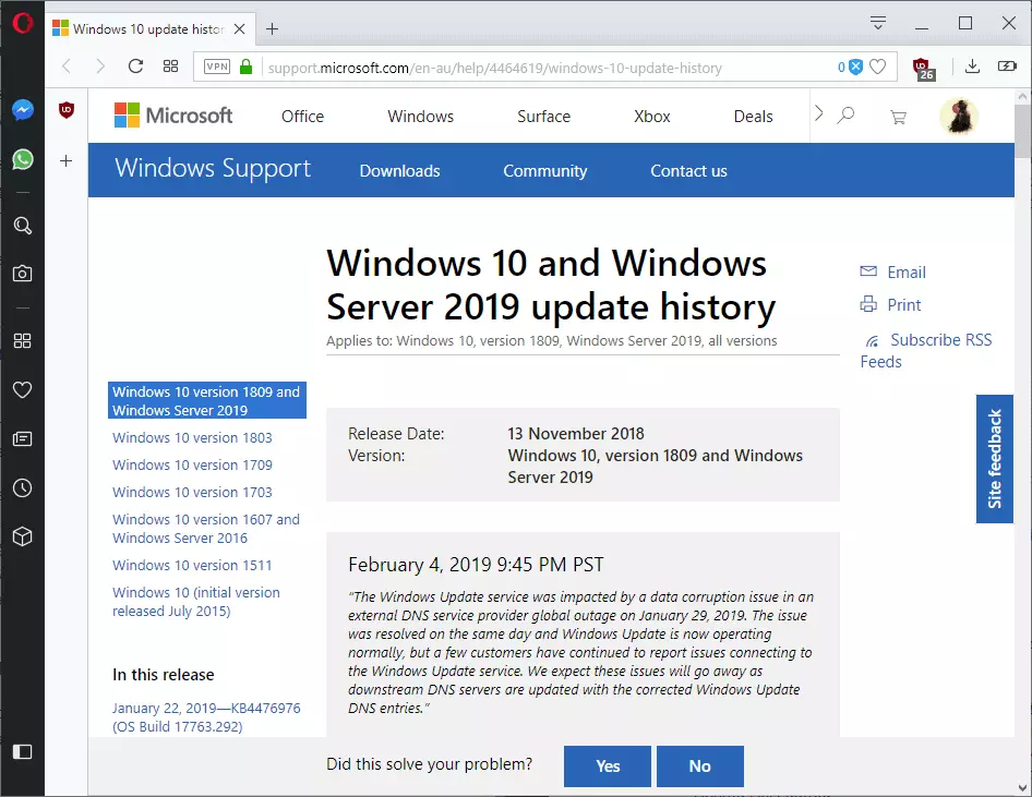 Windows 10 problem dns
