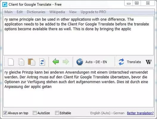 klient google translate