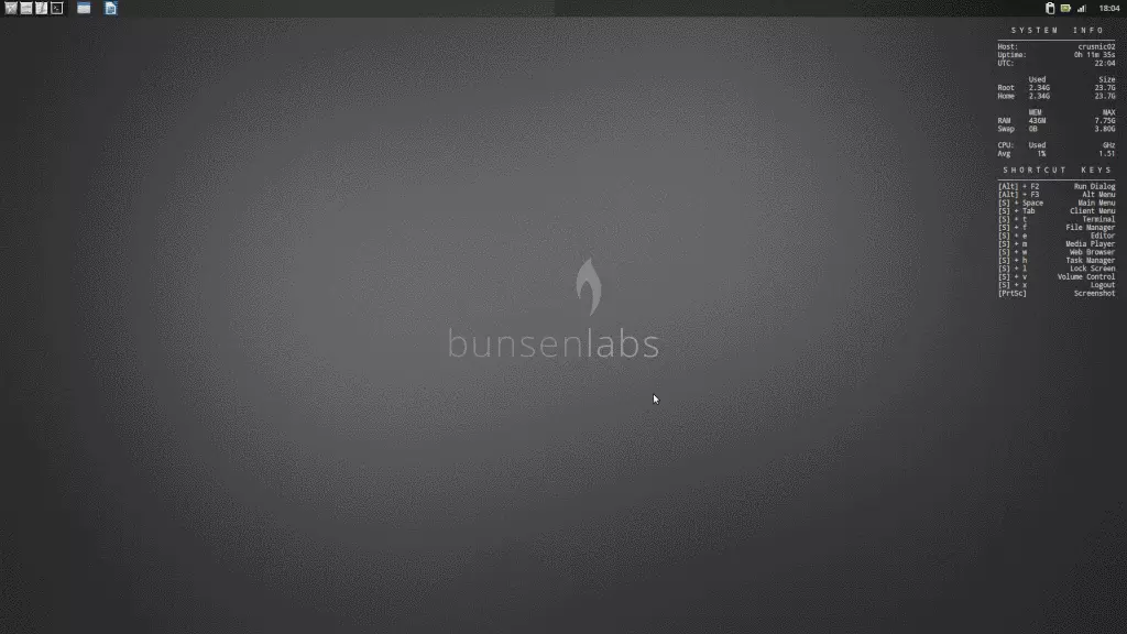 BunsenLabs за замовчуванням