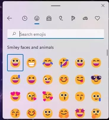 Windows 11 Fluent 2D Imiterere ya Emoji