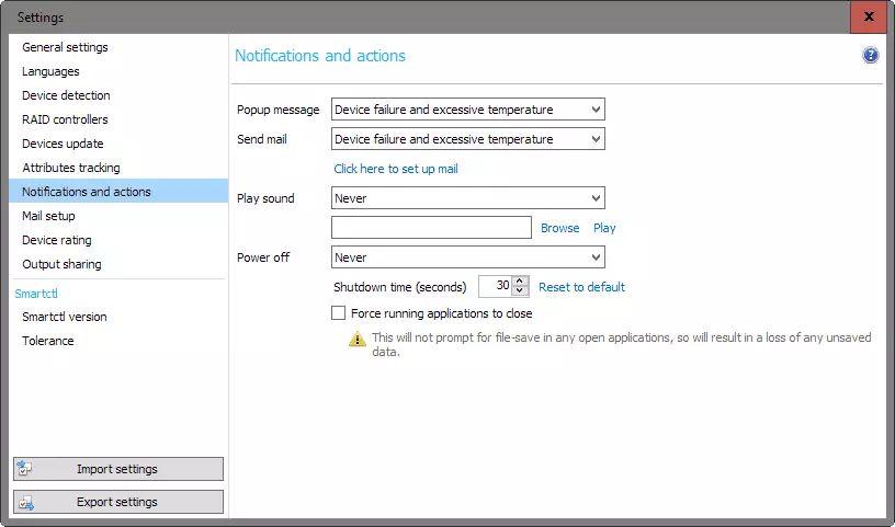 hdd guardian settings