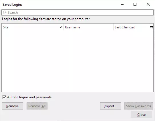 autofill logins