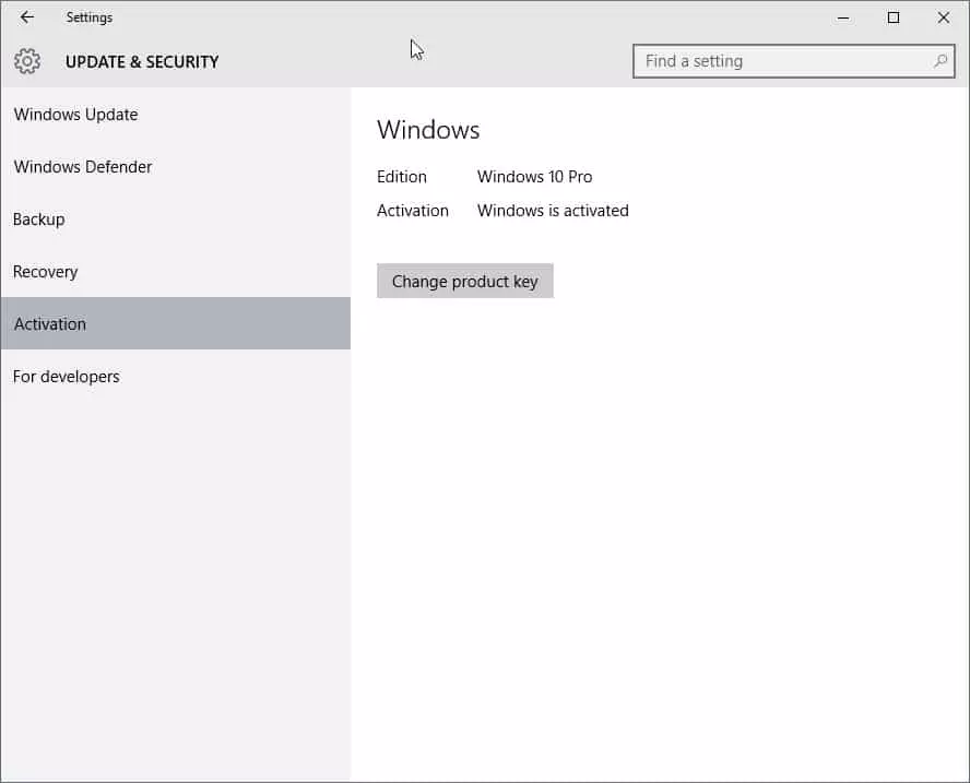Windows 10 ynstellings aktivearring