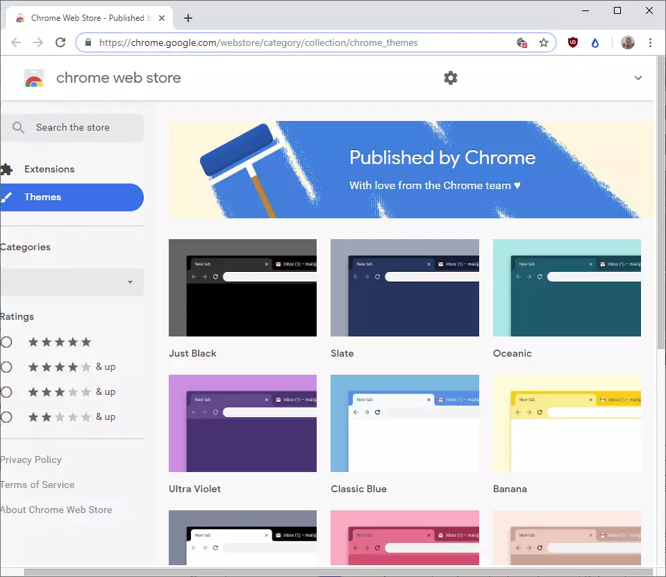 Chrome-Designs von Google