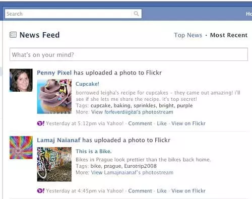 Flickr fellur nú inn í Facebook