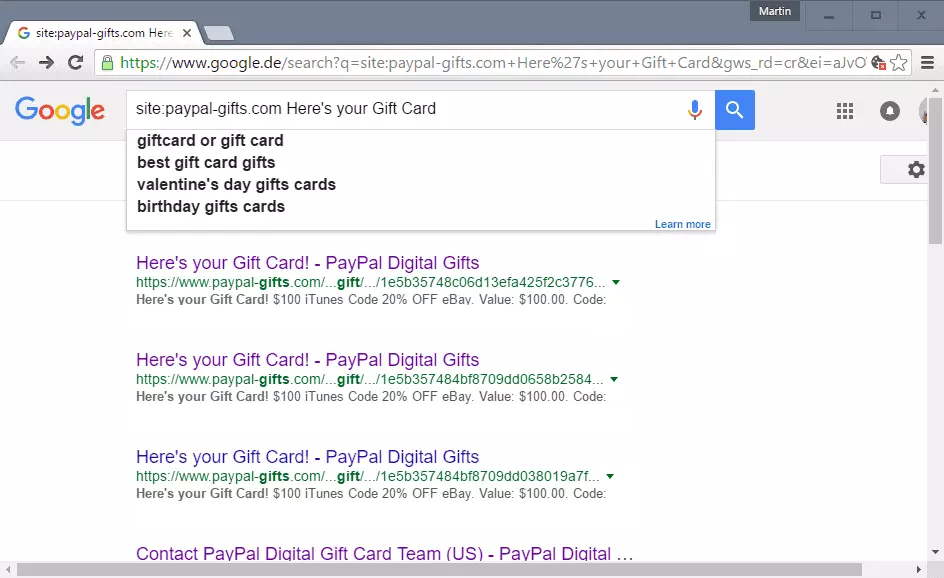 paypal gift card