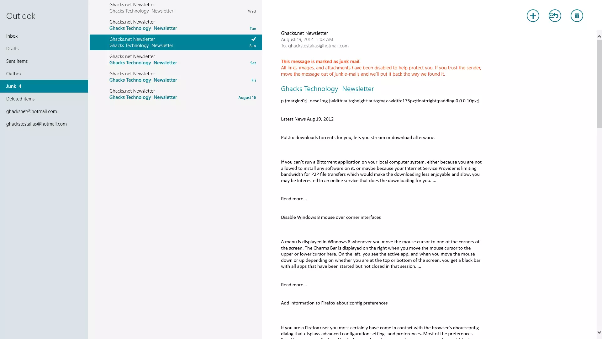 Sida loogu daro xisaabaadka iimaylka Windows 8's Mail app