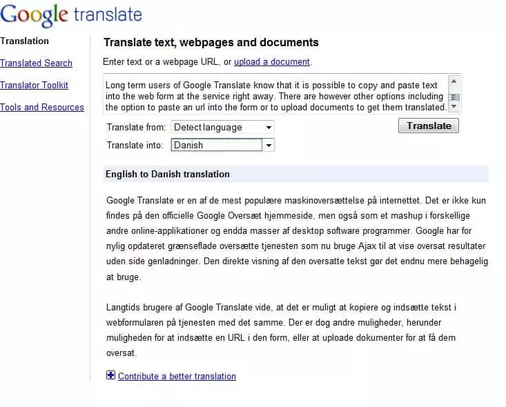 Google Translate-interface bijgewerkt 23448_1