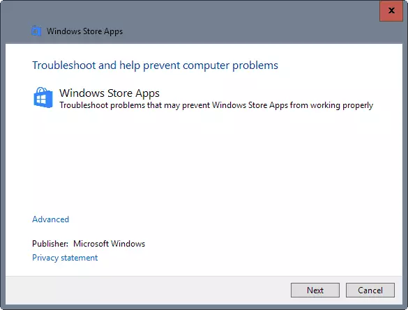 Rozwiązywanie problemów z aplikacjami Windows Store