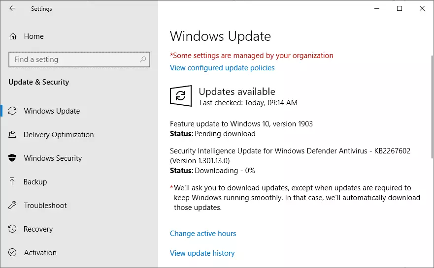 Ha nem kínálja fel a Windows 10 1903-as verzióját, próbálja meg letiltani a merevlemez-titkosítást