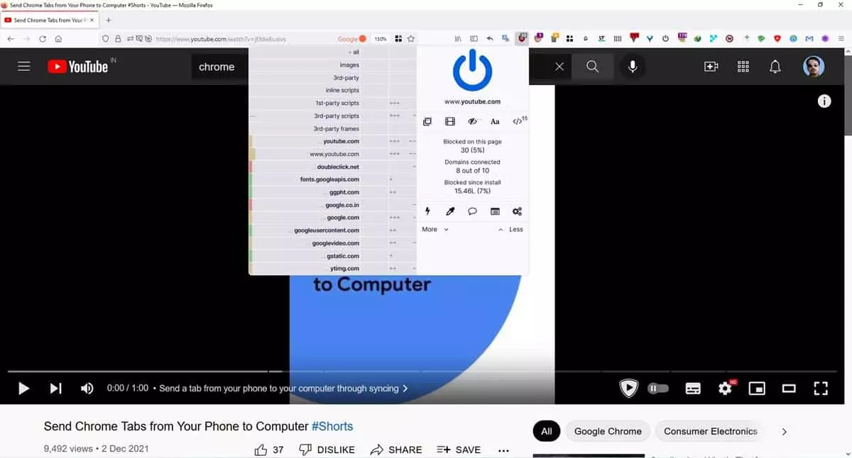 uBlock Origin 1.4 ਅੱਪਡੇਟ Chrome ਵਿੱਚ YouTube ਵਿਗਿਆਪਨਾਂ ਨੂੰ ਬਲੌਕ ਕਰਨ ਲਈ ਇੱਕ ਹੱਲ ਪੇਸ਼ ਕਰਦਾ ਹੈ