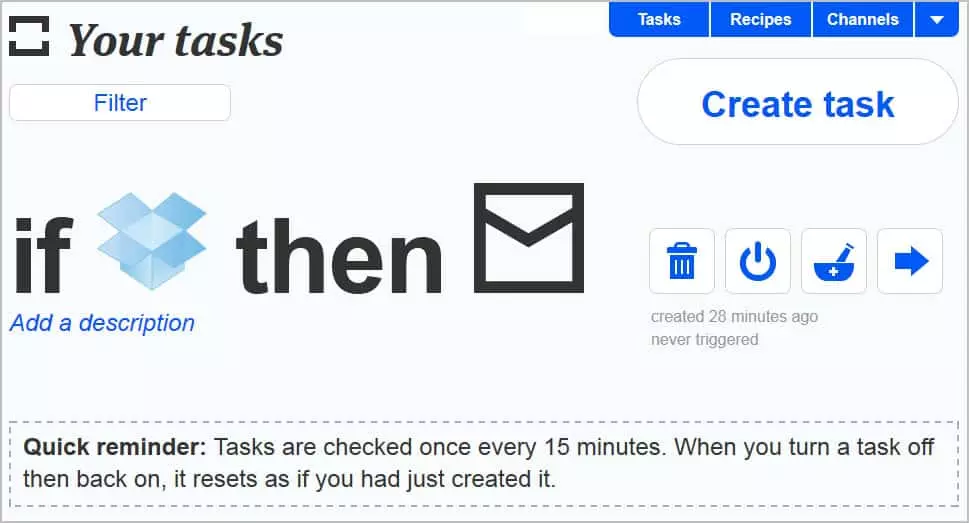 I-Ifttt, Dala Uma Ngemuva kwalokho Izenzo Ku-inthanethi