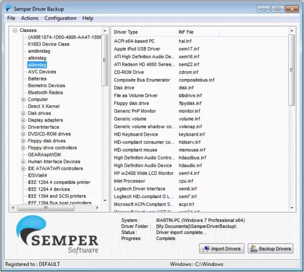 Semper-Treiber-Backup