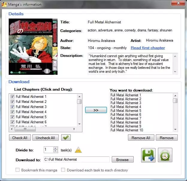 Pobierz Naruto, Bleach, One Piece i inne mangi za pomocą DomDomSoft Manga Downloader 23612_2