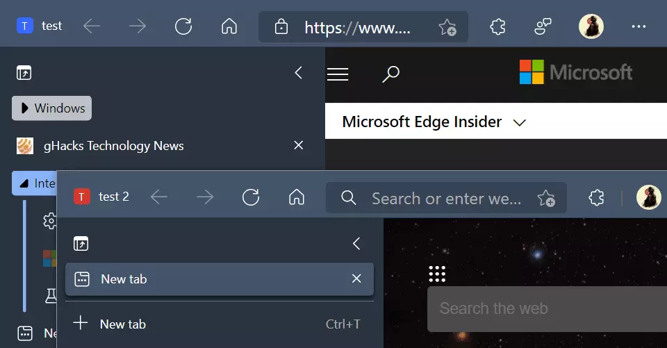 microsoft edge to arbejdsområder