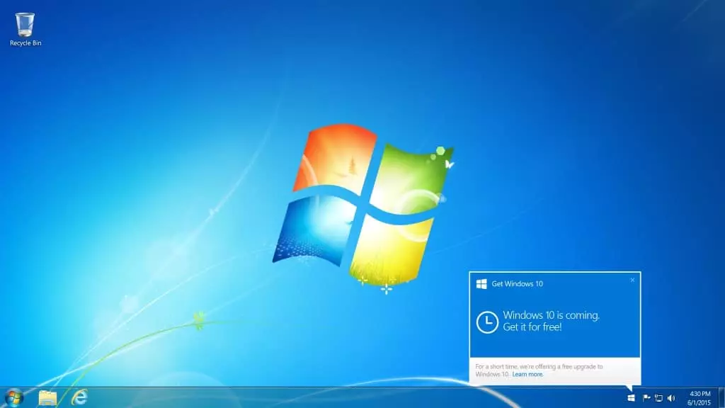 notificació de Windows 10