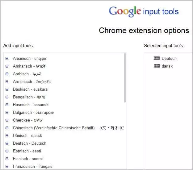 google įvesties įrankiai