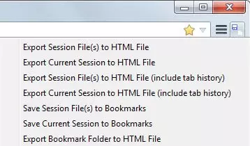 Exporta Firefox Sessions als marcadors o fitxers HTML