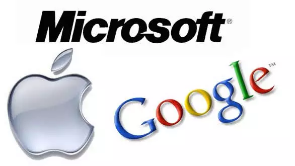 kompania google microsoft apple