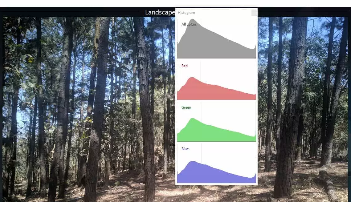 XlideIt Image Viewer - histogram