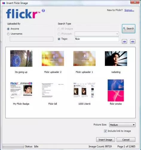 flickr word outlook integrasie