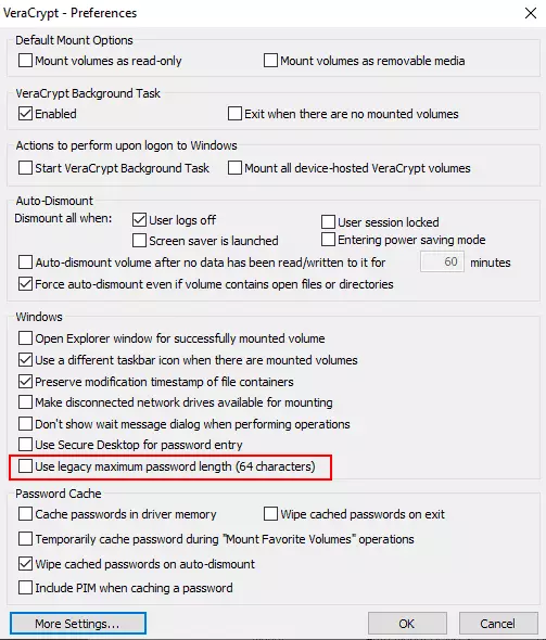 veracrypt legacy password