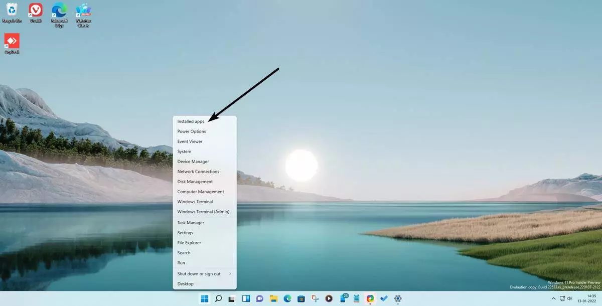 Windows 11 midig-guji ikhtiyaarka menu-ka