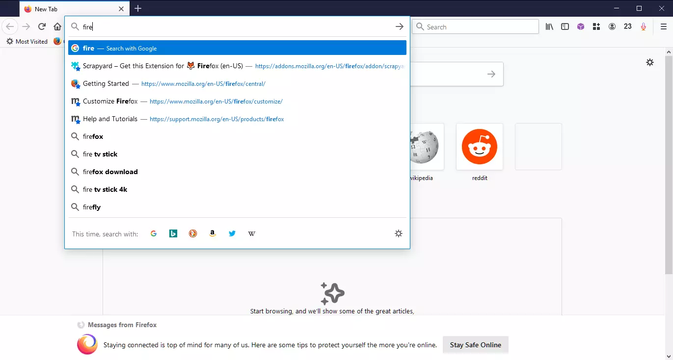 firefoxi uus aadress